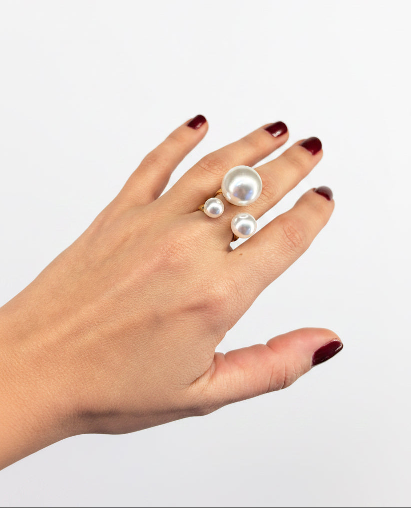 Anillo triple perla – Fahoma